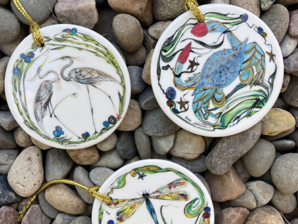 Porcelain Ornaments – Clay Born Pottery & Textiles